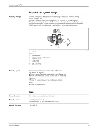 Flowmeter Promag 10W-Electromagnetic-Water and Waste Water | PDF