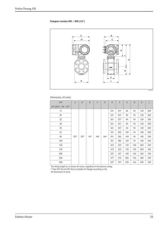 Flowmeter Promag 55S-Electromagnetic-Endress Hauser | PDF