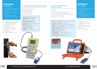 Flow Meters Micronics Portable Fixed Flow Meters Ultrasonic Clamp On | PDF