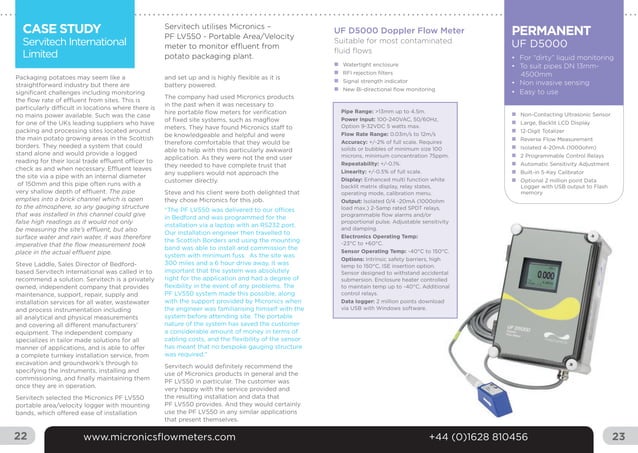 Flow Meters Micronics Portable Fixed Flow Meters Ultrasonic Clamp On | PDF