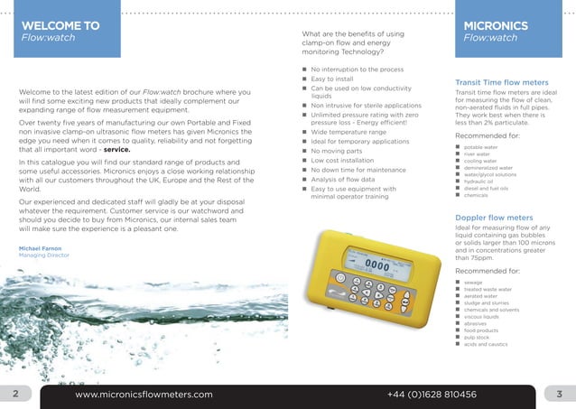 Flow Meters Micronics Portable Fixed Flow Meters Ultrasonic Clamp On | PDF