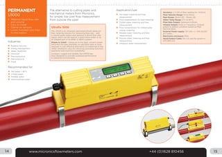 Flow Meters Micronics Portable Fixed Flow Meters Ultrasonic Clamp On | PDF