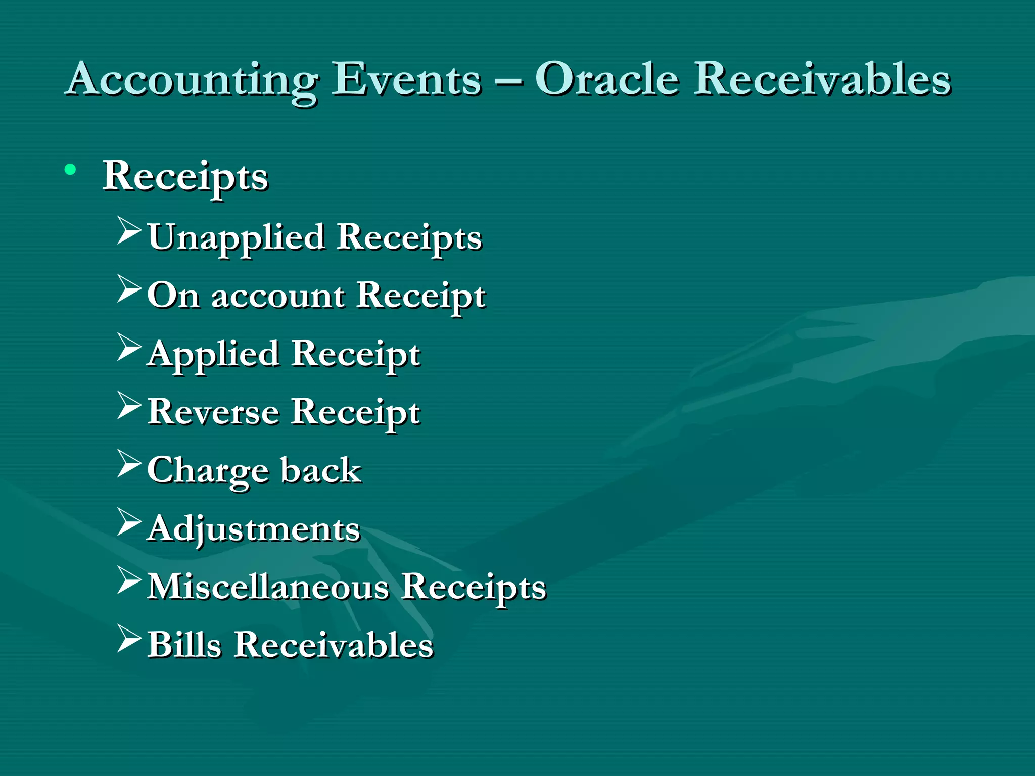 Flow Of Accounting Entries In Oracle Applications Ppt