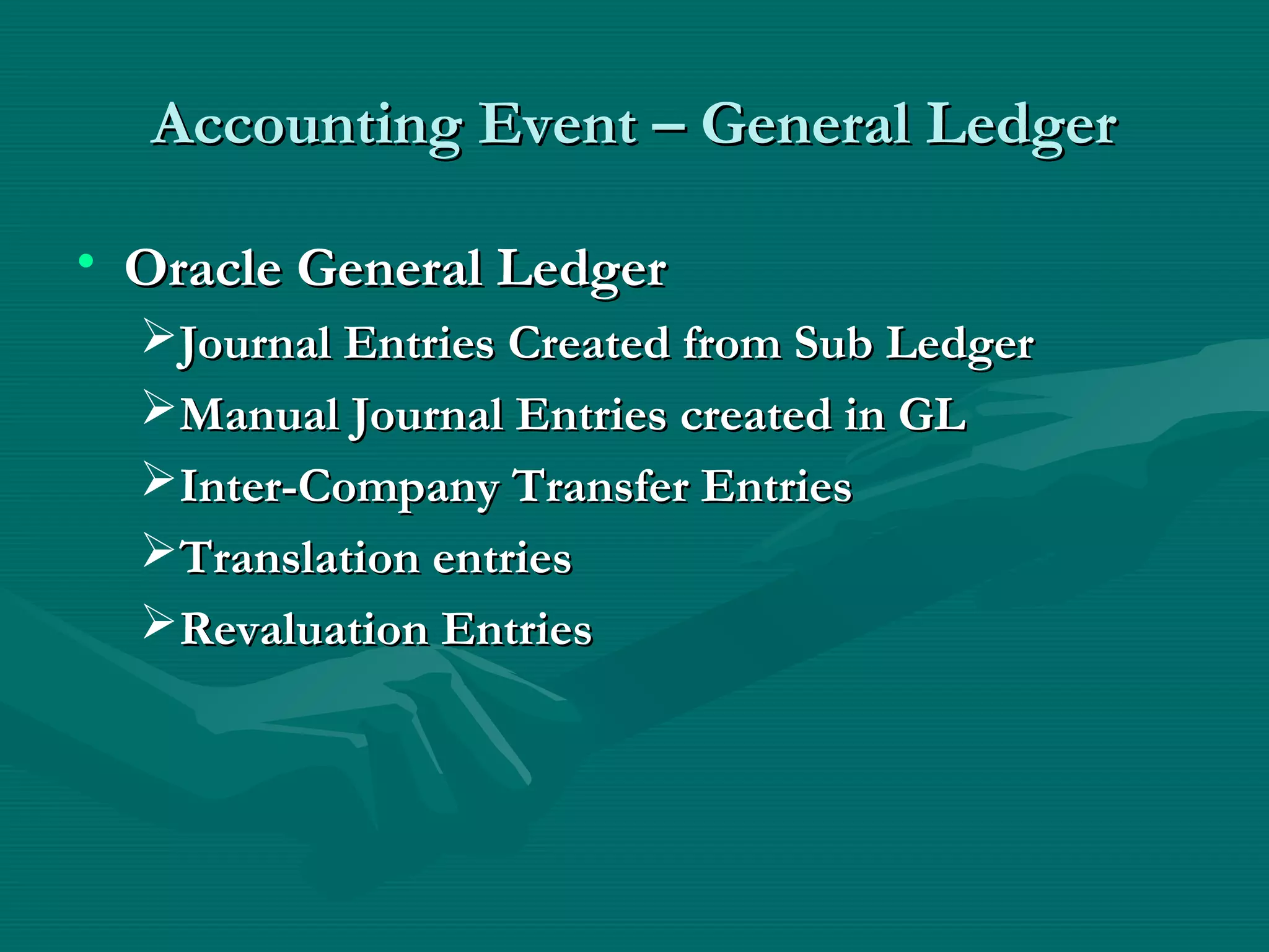 Flow Of Accounting Entries In Oracle Applications Ppt