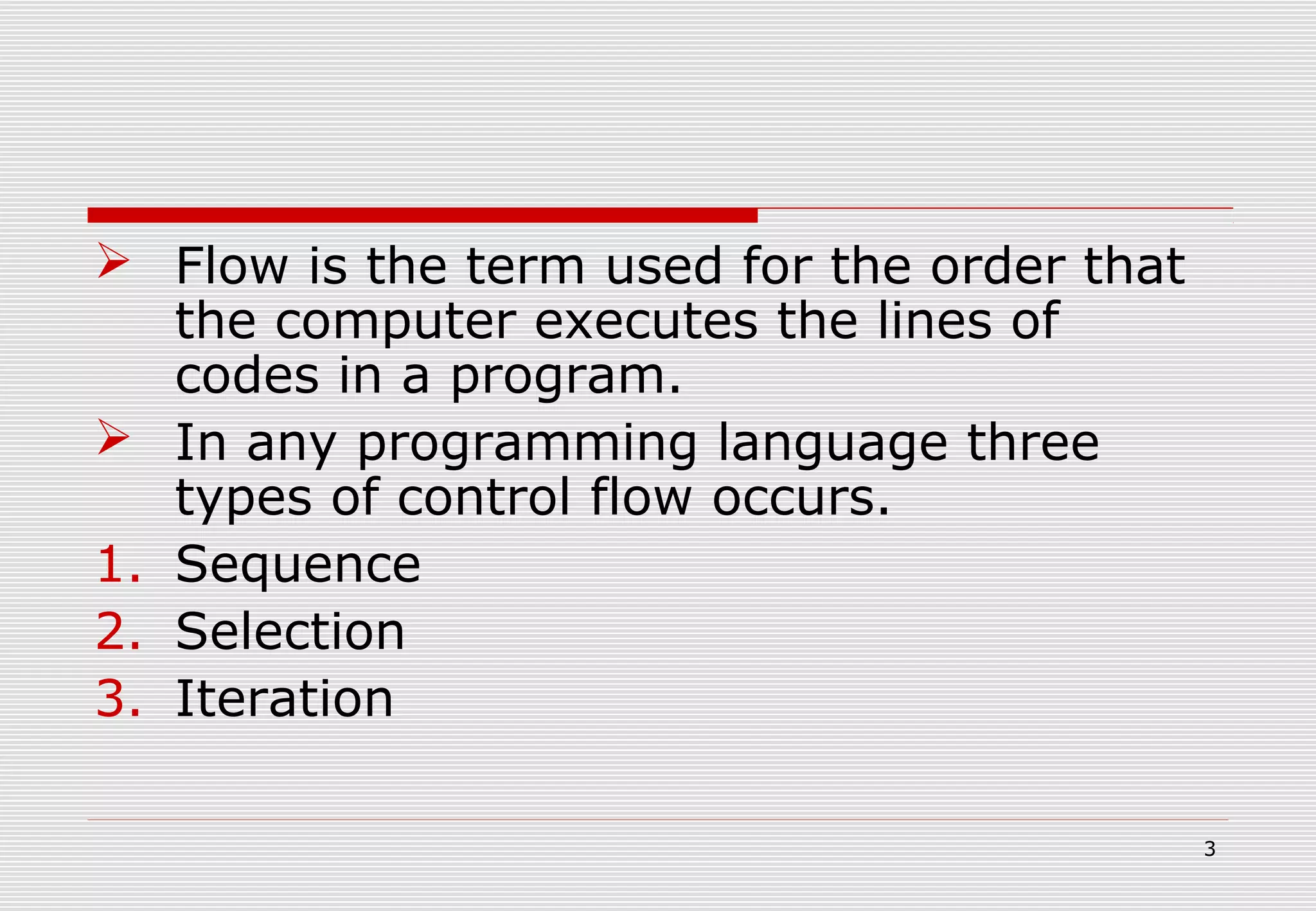 Flow of control c++ | PPT | Programming Languages | Computing