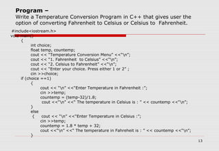 Flow of control c++ | PPT | Programming Languages | Computing