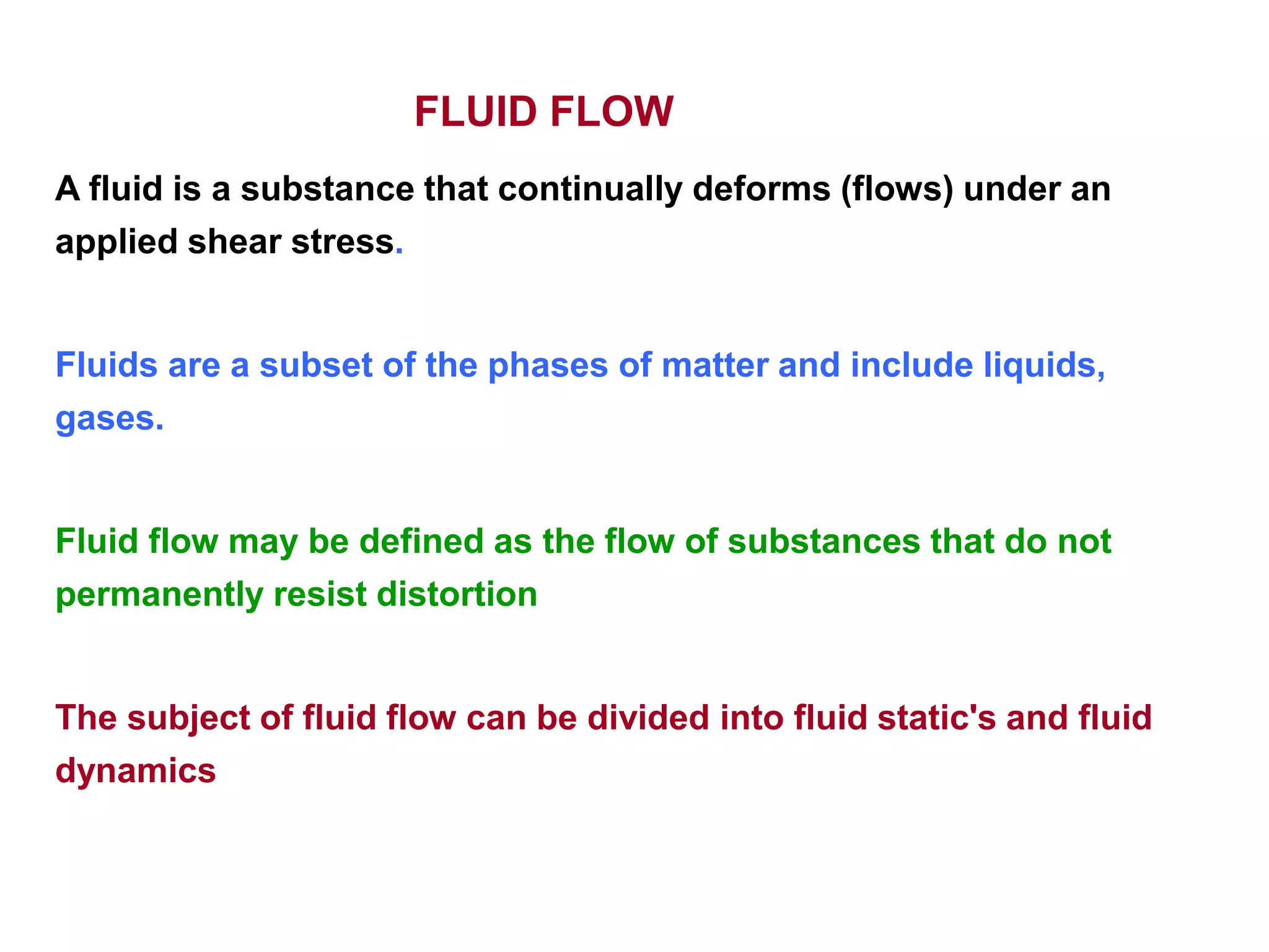 Flow of fluid- Pharmaceutical Engineering | PPTX