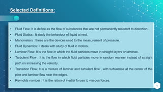 Flow of fluid | PPTX