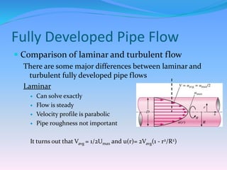 Flow of incompressible fluids through pipes | PPTX