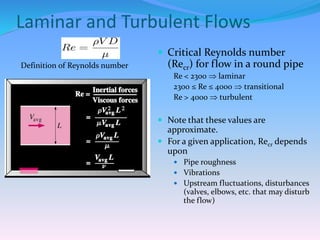 Flow of incompressible fluids through pipes | PPTX