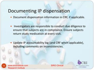 Flow of IP From Manufacturing Facility To Patient in Clinical Trials I ...