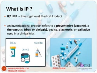 Flow of IP From Manufacturing Facility To Patient in Clinical Trials I ...