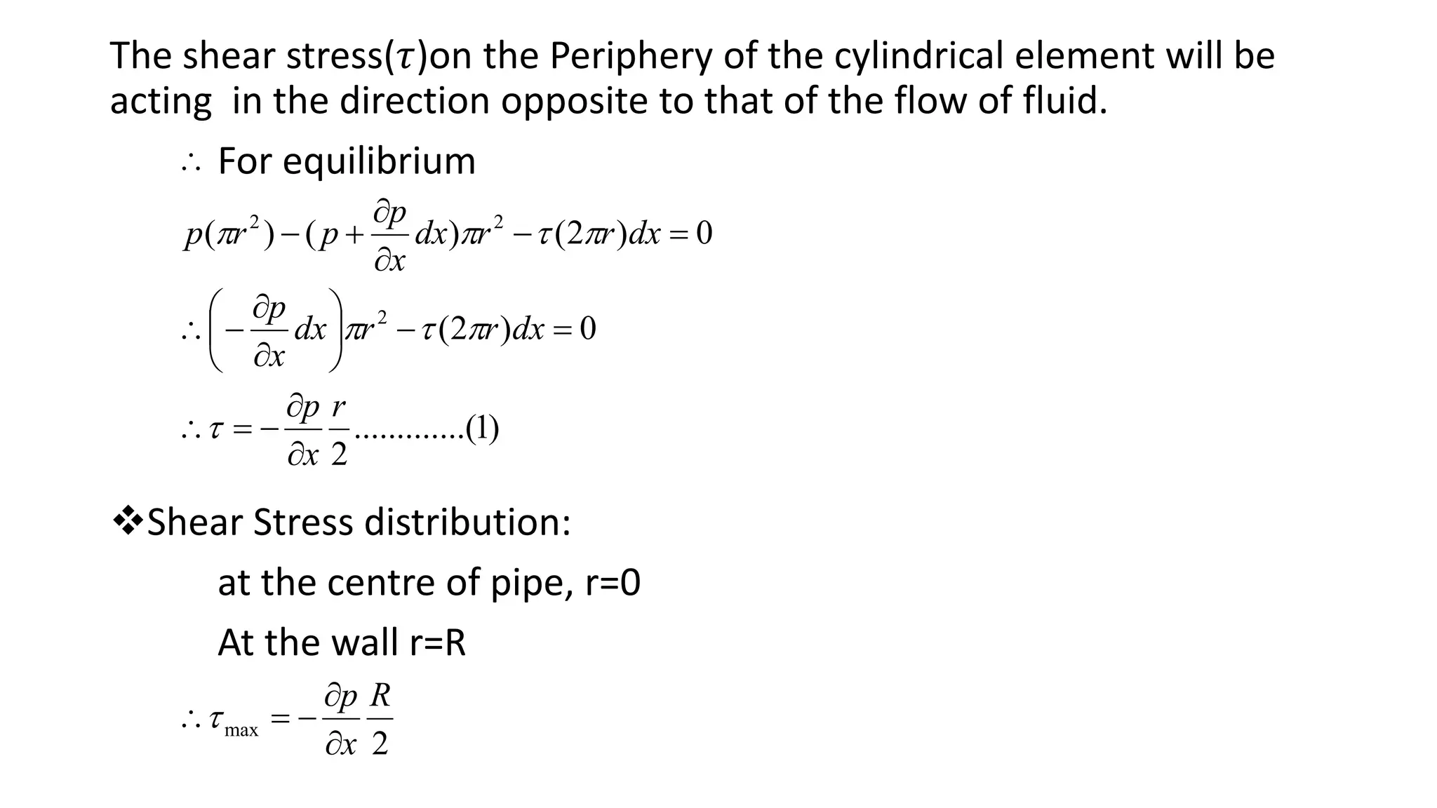 Flow of viscous fluid through circular pipe | PPTX