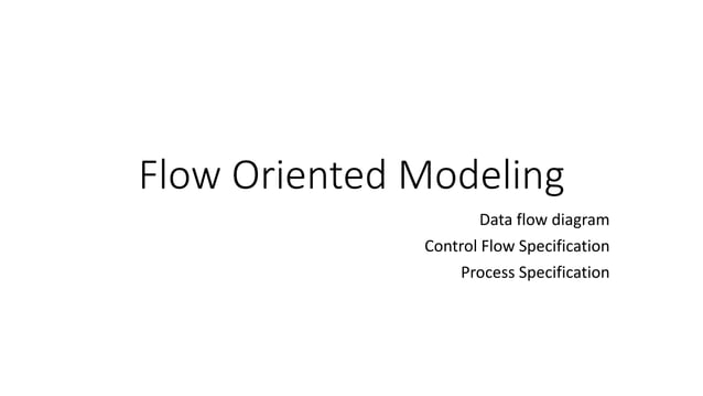 Flow Oriented Modeling Pptx Computer Software And Applications Computing