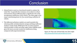 Flow over ahmed body | PPTX