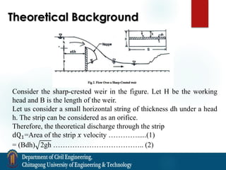 Flow Over A Sharp Crested Weir Experiment | PPTX