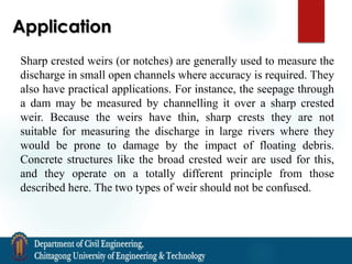 Flow Over A Sharp Crested Weir Experiment | PPTX