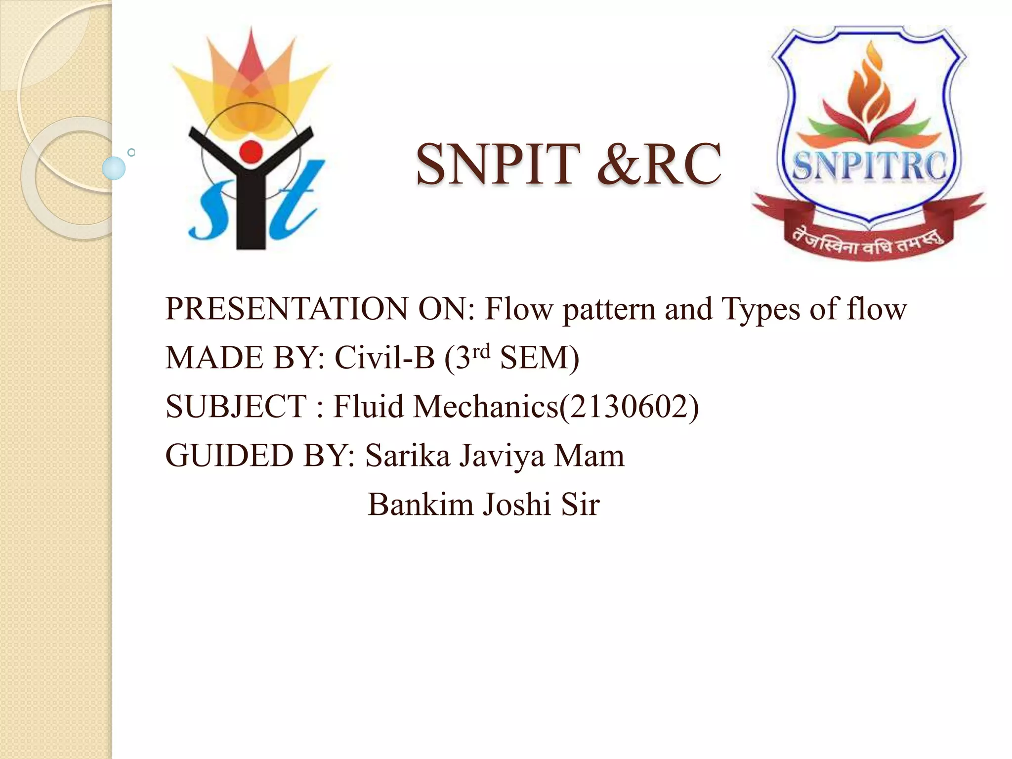 Flow Patterns And Types Of Flow Ppt
