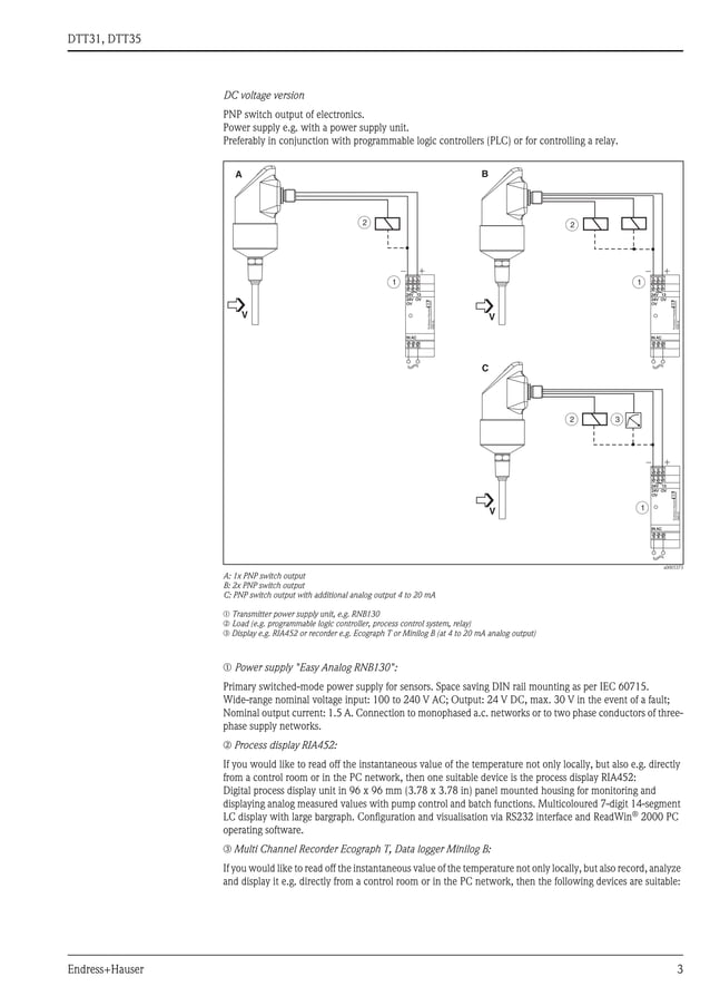 Flowphant t dtt31, dtt35 endress+hauser datasheet-flow switch | PDF