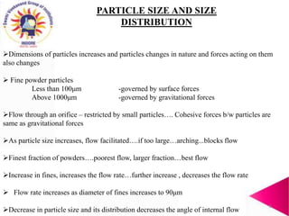 Pharmacy#Flow properties of powders#Physical pharmaceutics | PPTX