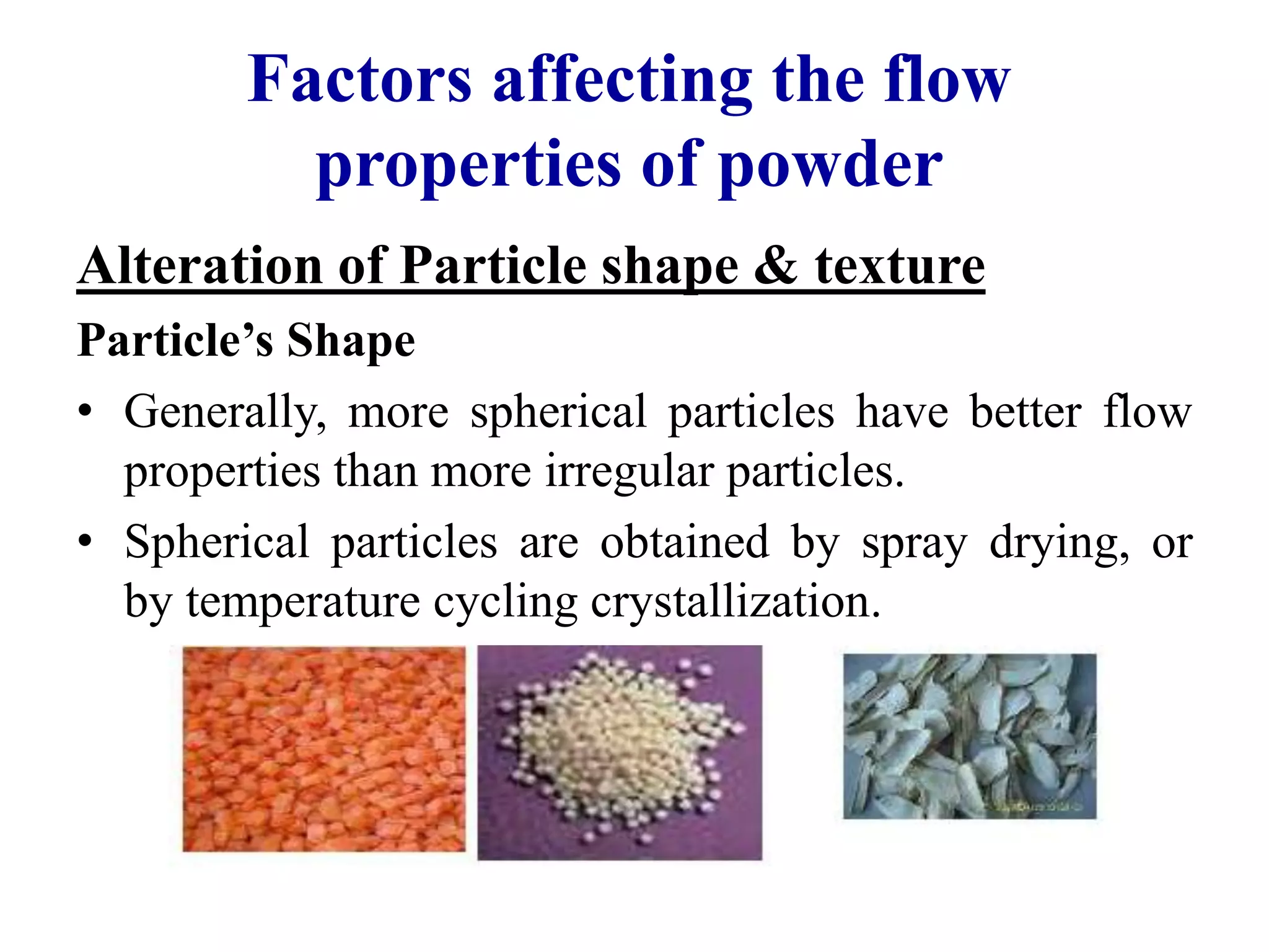 Flow properties of powders | PPTX