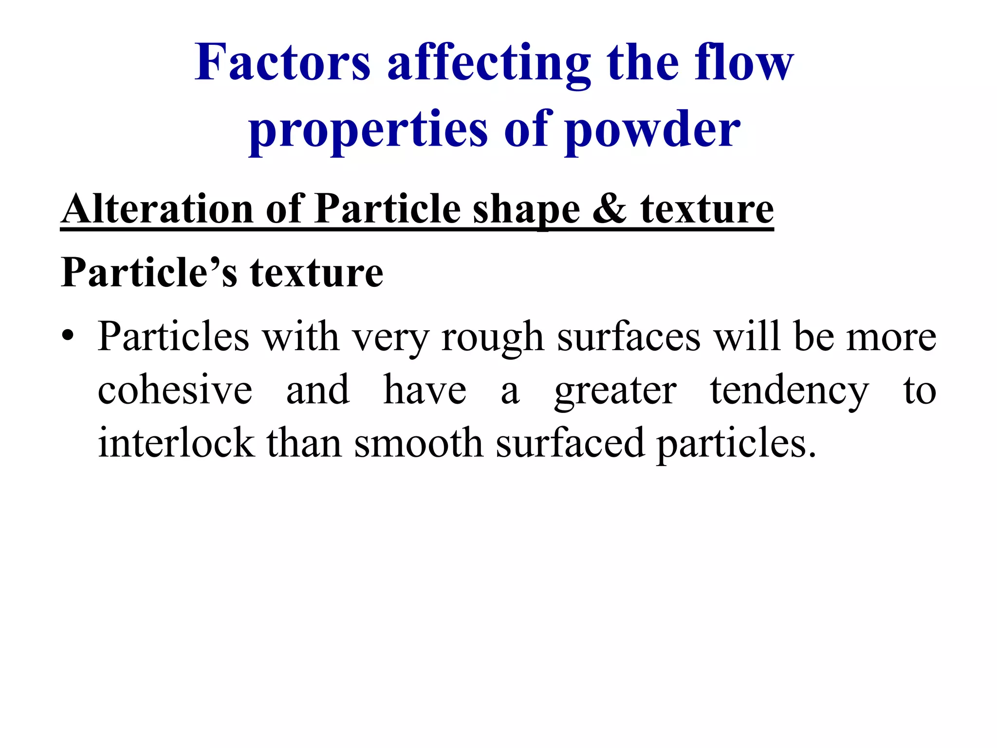 Flow properties of powders | PPTX