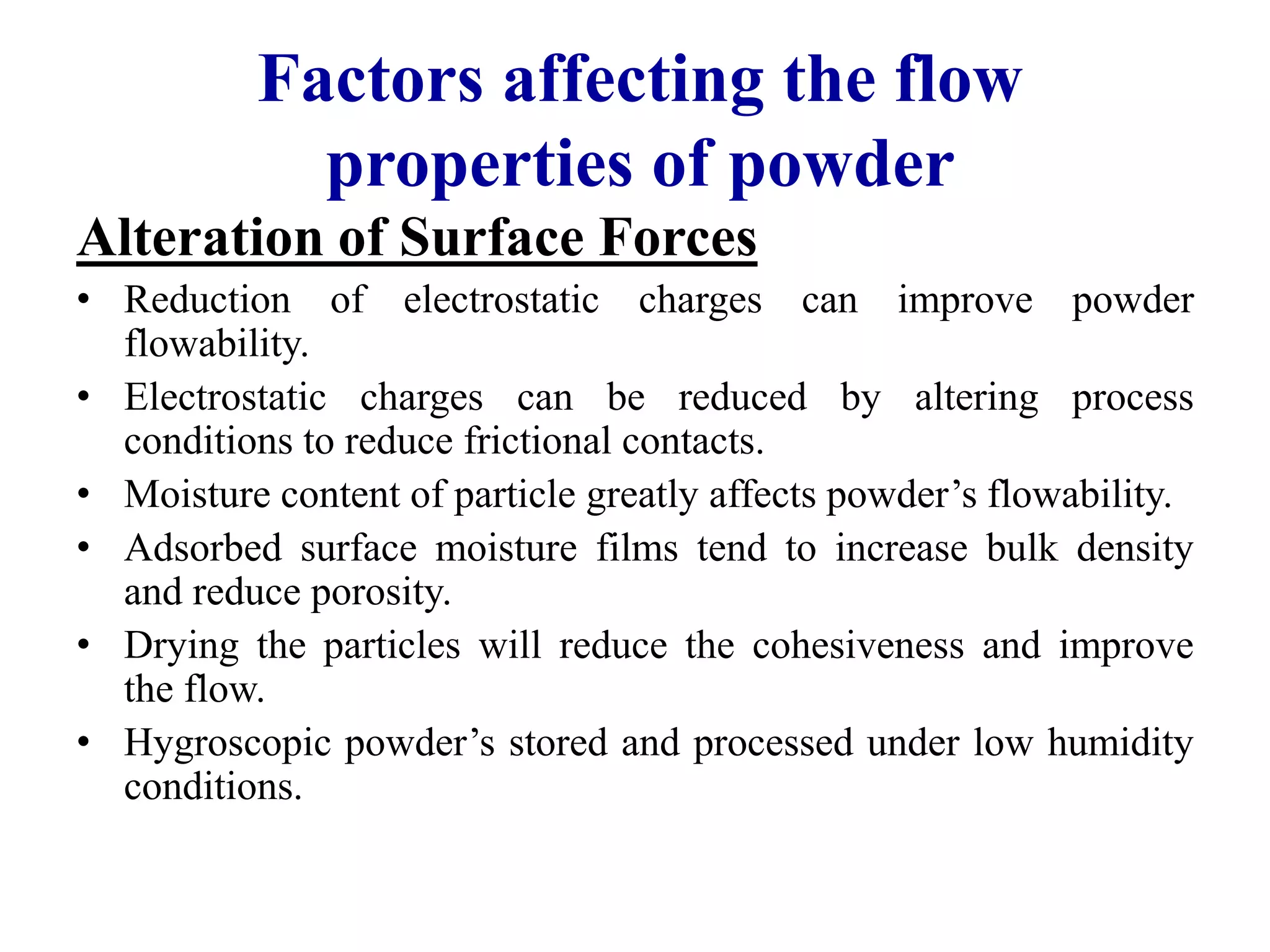 Flow properties of powders | PPTX