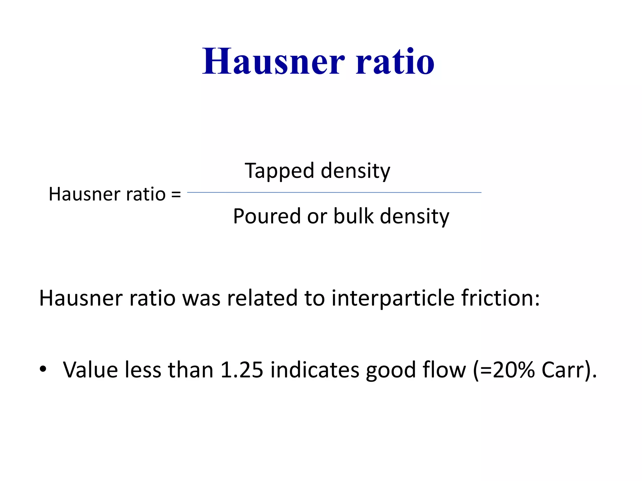 Flow properties of powders | PPTX