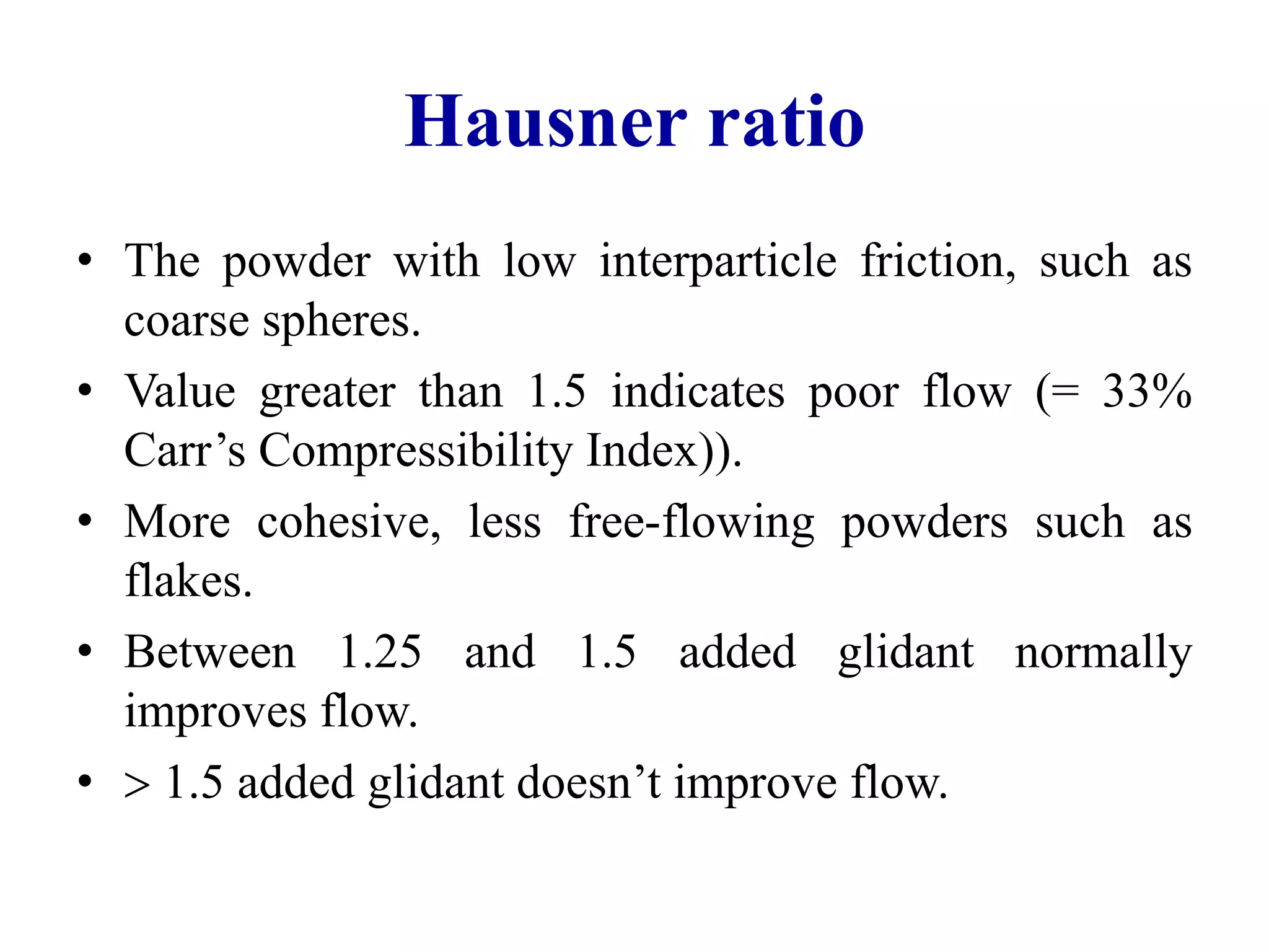 Flow properties of powders | PPTX