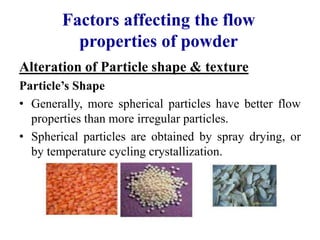 Flow properties of powders | PPTX
