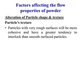 Flow properties of powders | PPTX