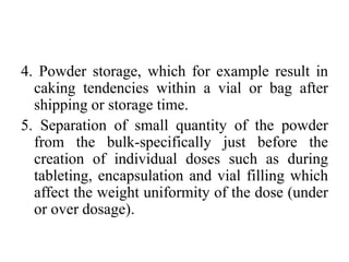 Flow properties of powders | PPTX