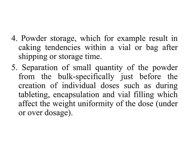 Flow properties of powders | PPTX