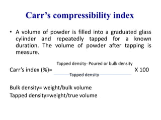 Flow properties of powders | PPTX