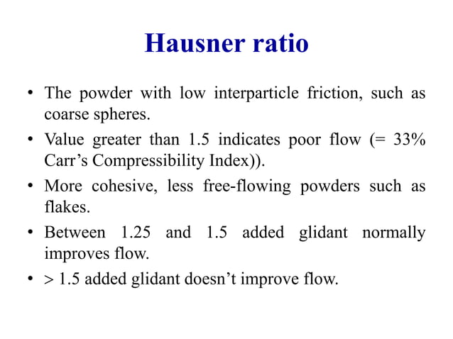 Flow properties of powders | PPTX