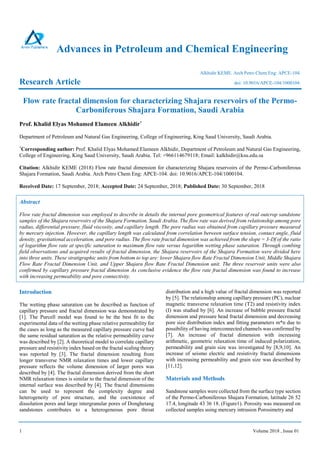 Flow rate fractal dimension for characterizing shajara reservoirs of ...