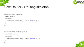 Flow router, components and props | PPT