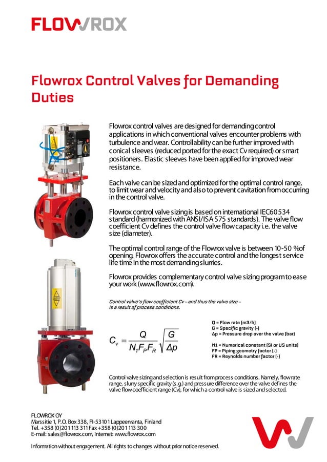 Flowrox control-valves | PDF