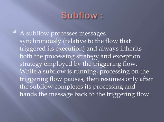 Flows and subflows in mule | PPTX