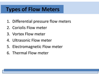 Flow sensors | PPTX