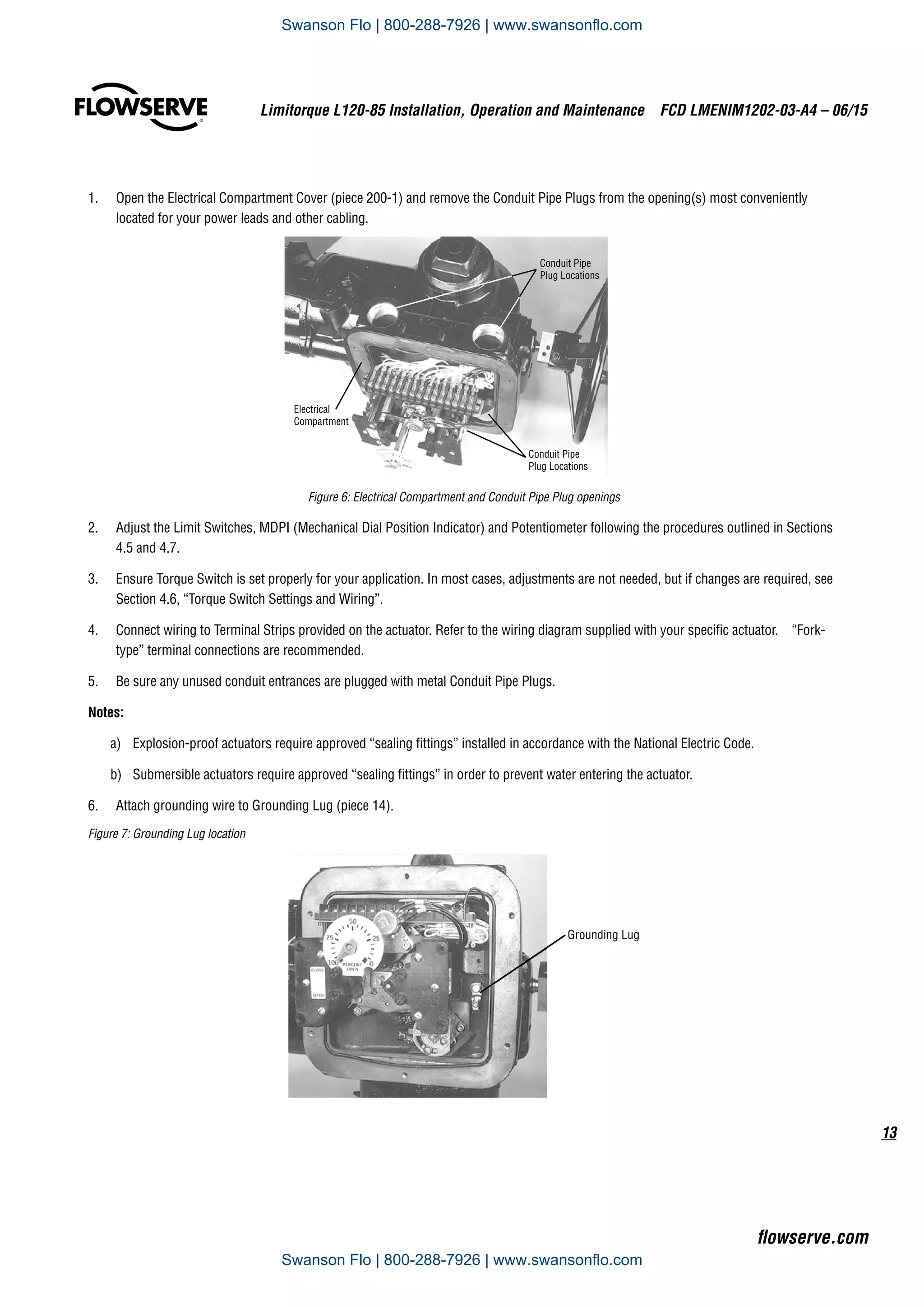 Flowserve Limitorque L120-85 Electric Actuator IOM | PDF