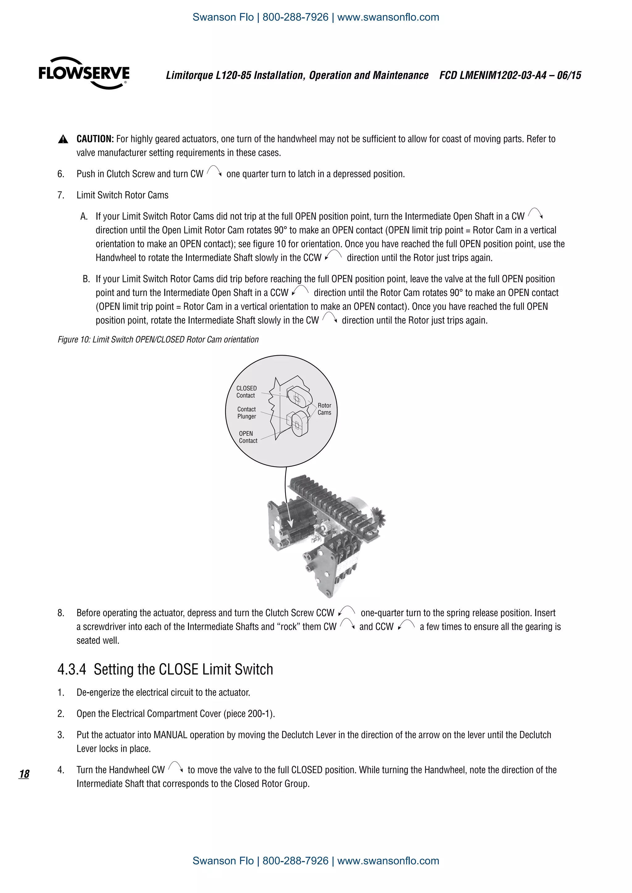 Flowserve Limitorque L120-85 Electric Actuator IOM | PDF