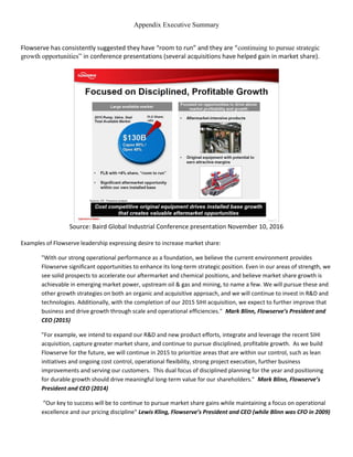 Value Investment Class Project - Flowserve | PDF