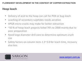 Flowsheet development in the context of copper extraction | PPTX