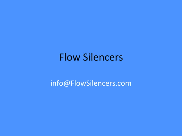 Flow Silencers | PPT