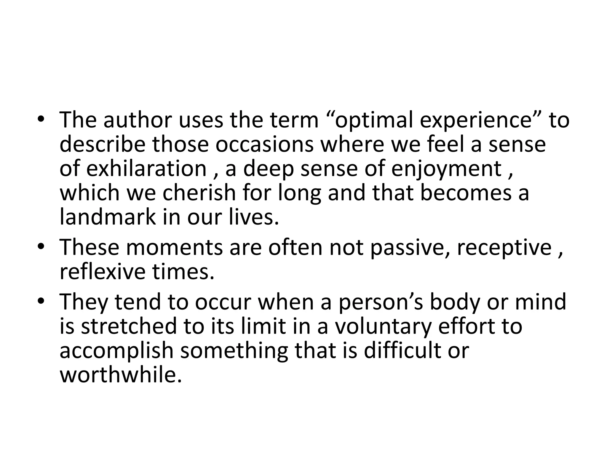 FLOW:by Mihalyi Cshikzentmihalyi | PPTX | Science