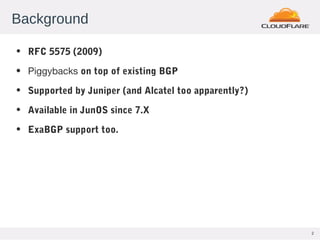 flowspec @ APF 2013 | PPT | Computer Networking | Computing