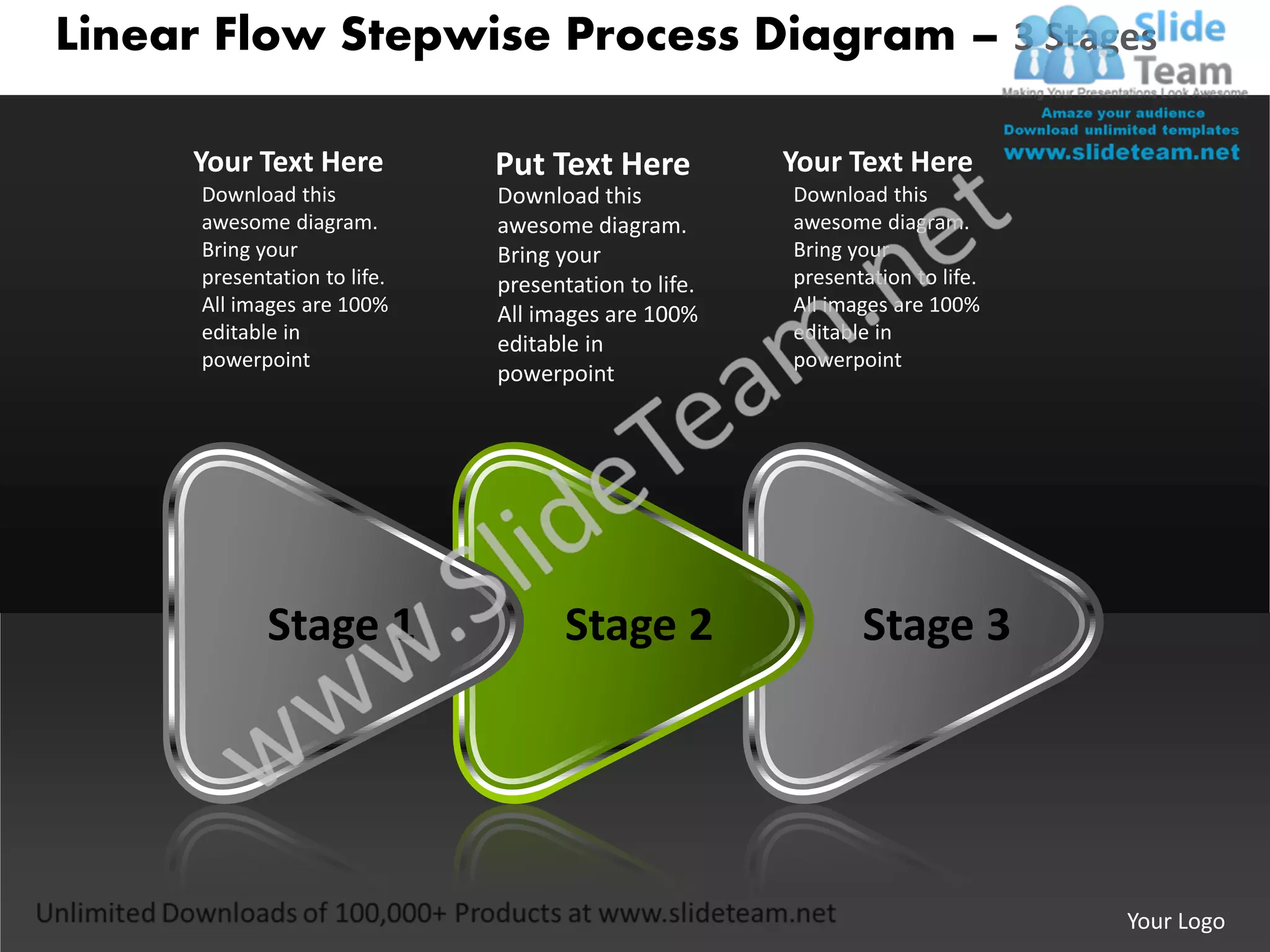 Flow stepwise process diagram 3 stages open source flowchart power ...