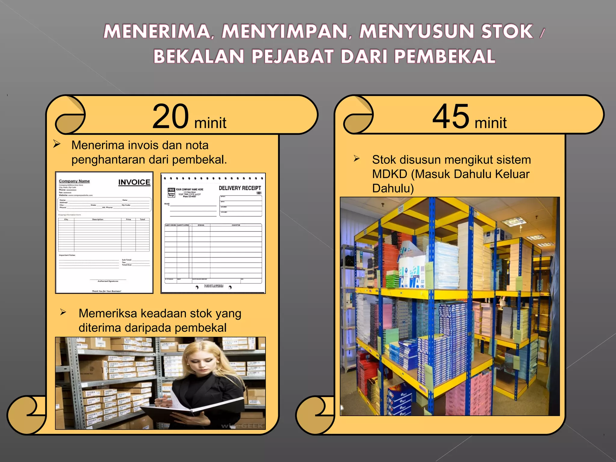 Aliran Kerja Pengurusan Setor and Kursus | PPT
