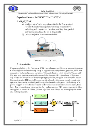 Flow system control | PDF | Physics | Science